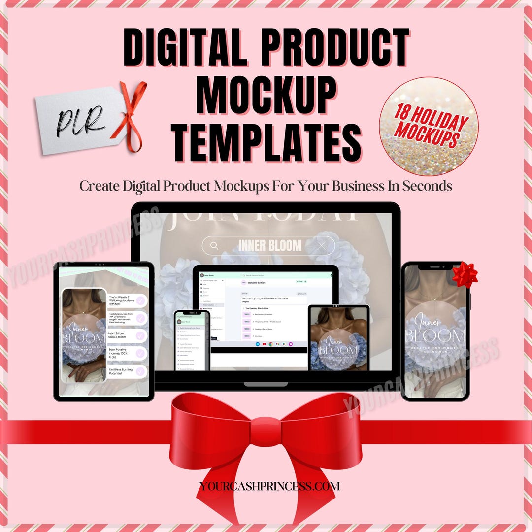18 Digital Product Holiday Themed Mockup Templates for Etsy Sellers ...