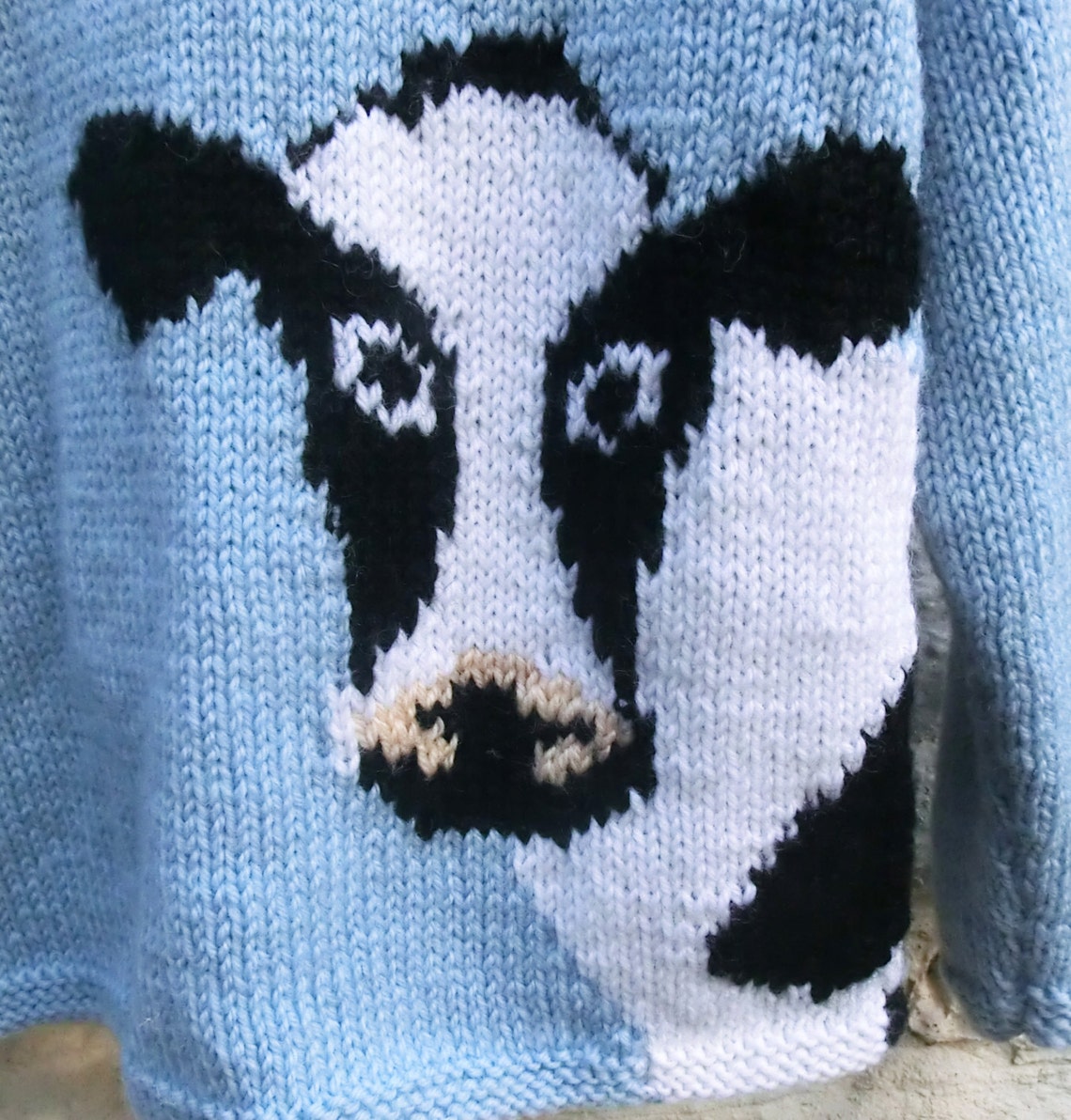 Childrens Knitting Pattern PDF Cow Sweater Knitting Pattern - Etsy