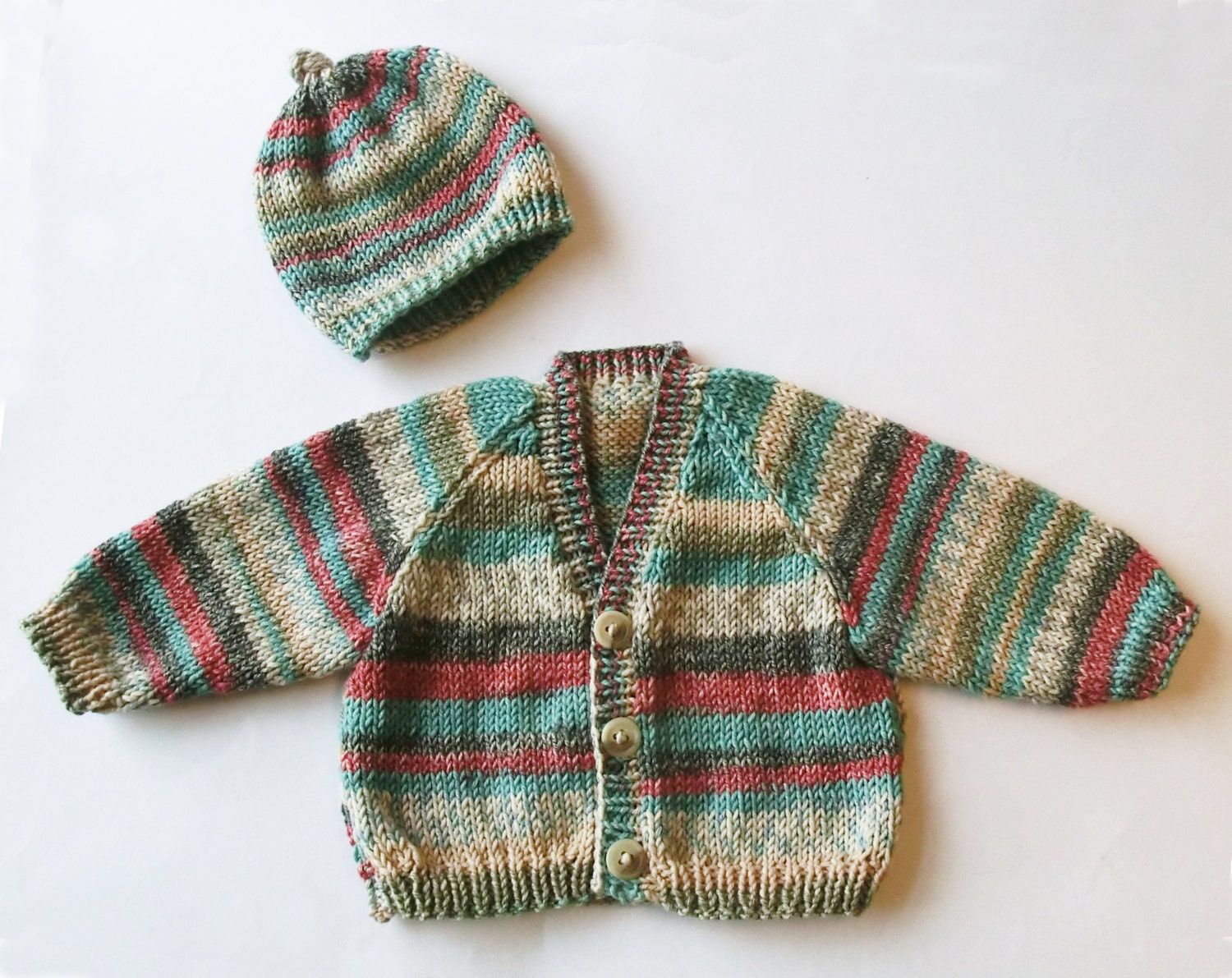 Basic Baby Cardigan and Hat Knitting Pattern PDF - Etsy UK