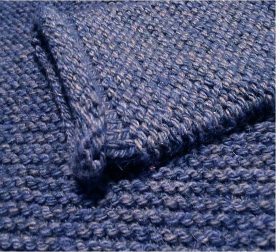 Man's Chunky Sweater Worked in Garter Stitch Knitting - Etsy