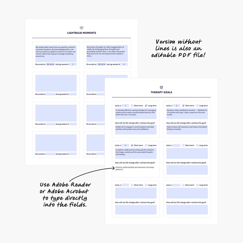 Therapy Companion Journal Template Printable & Editable PDF Included - Etsy