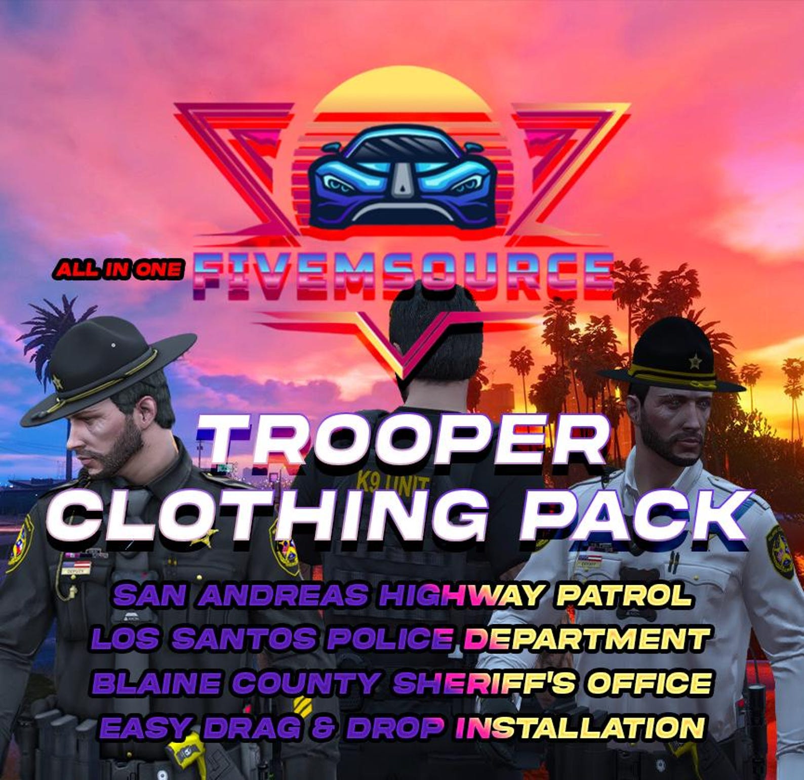 GTA V: Trooper Pack | Fivem Ready | 3 Departments | High Quality | Drag ...
