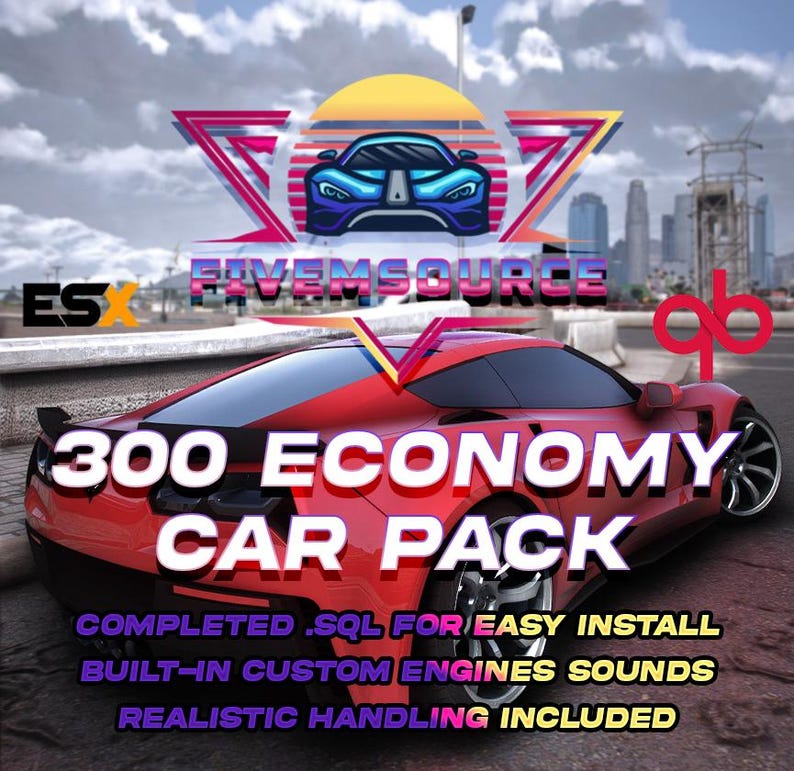 GTA V: 300 Economy Car Pack | Fivem Ready | SQL Included | 500 Custom ...