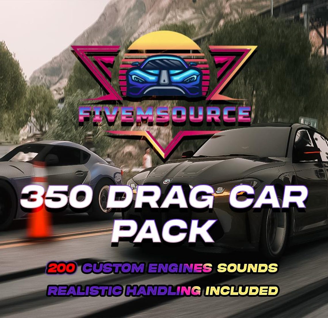 GTA V: 350 Drag Car Pack Fivem Ready 200 Custom Engine Sounds Included ...