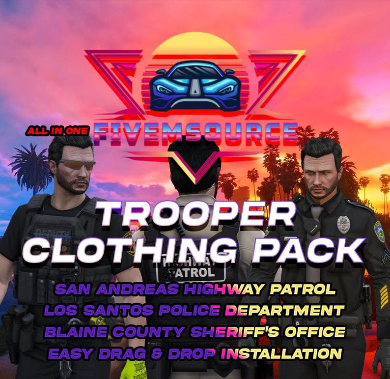 GTA V: Trooper Pack | Fivem Ready | 3 Departments | High Quality | Drag ...