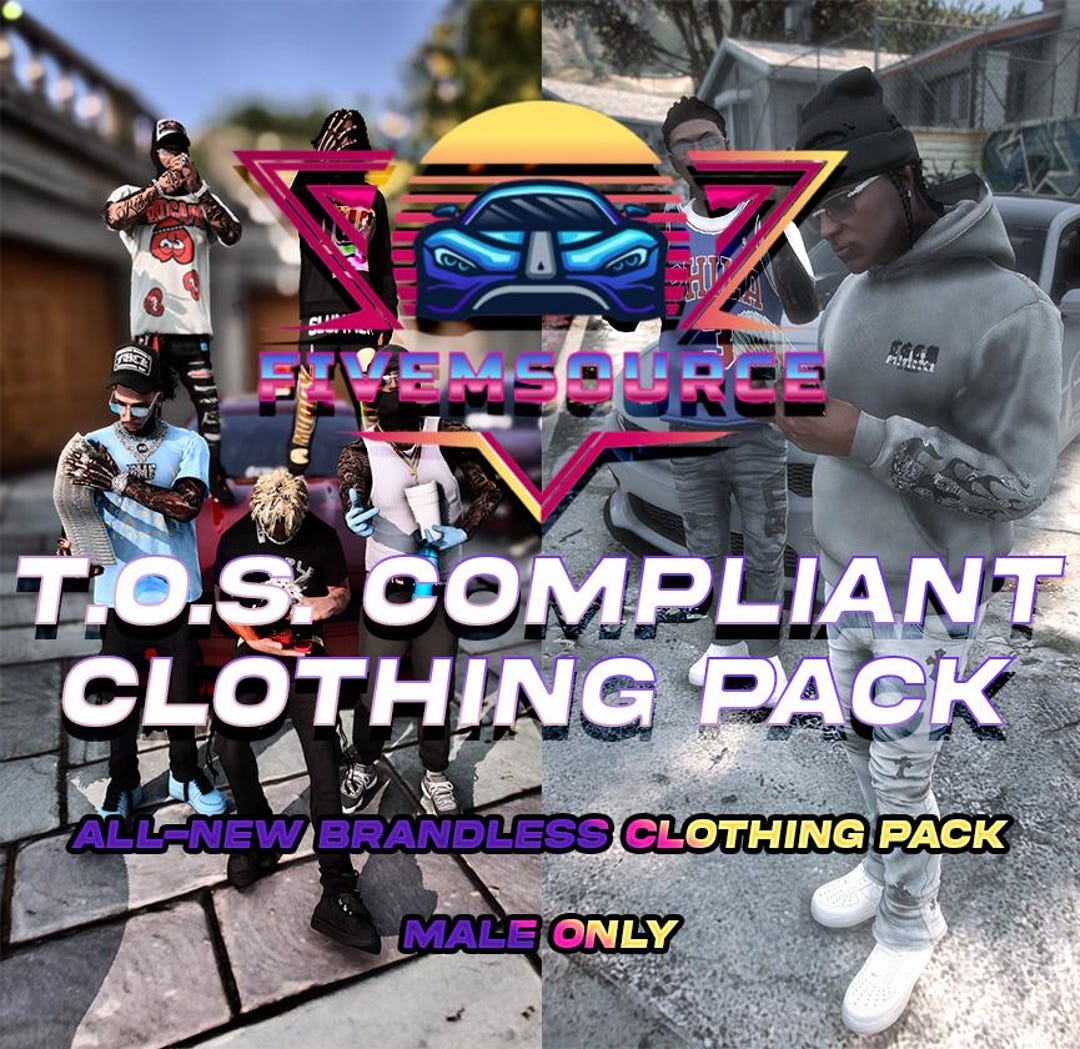 GTA V: Exclusive BRANDLESS Clothing Pack | Fivem Ready | Male Only ...