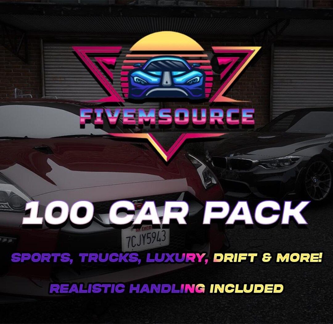 GTA V: 100 Car Pack | Fivem Ready | High Quality Drag & Drop Bundle ...