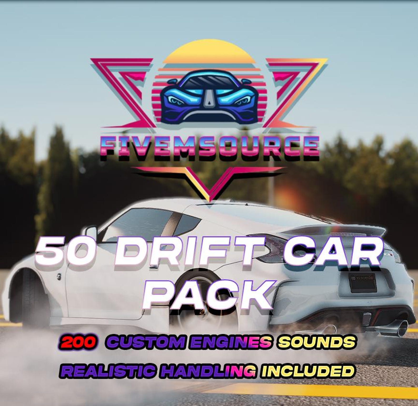 GTA V : pack de 50 voitures Drift | Prêt pour le FiveM | 200 sons de ...