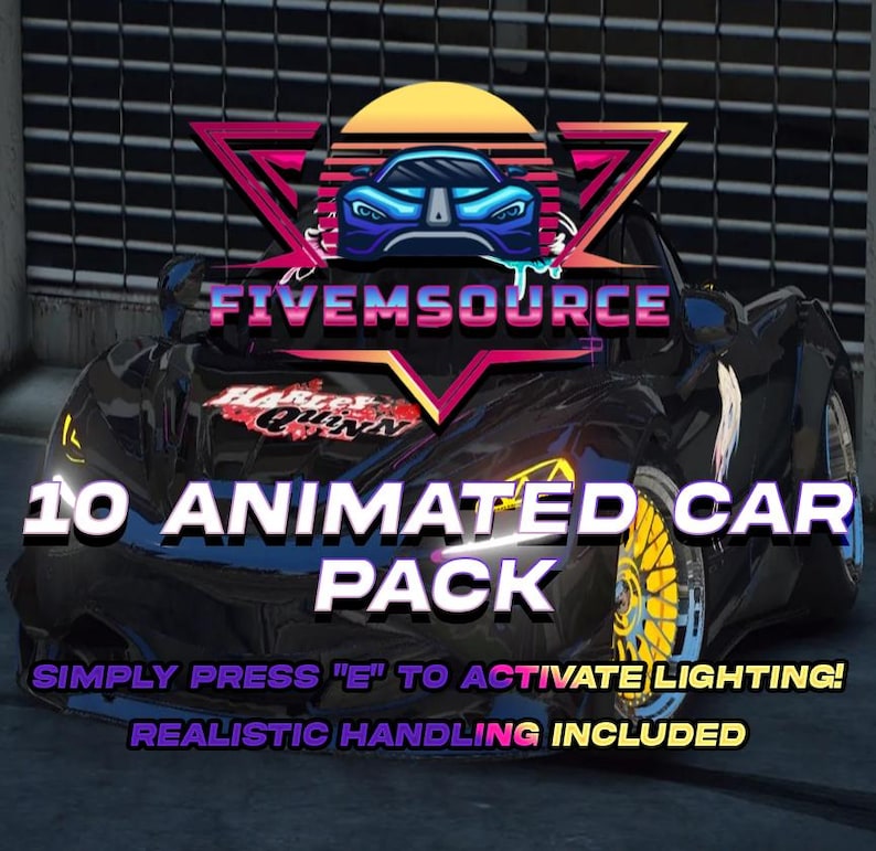 GTA V: 10 Animated Car Pack | Fivem Ready | Realistic Handling | High ...