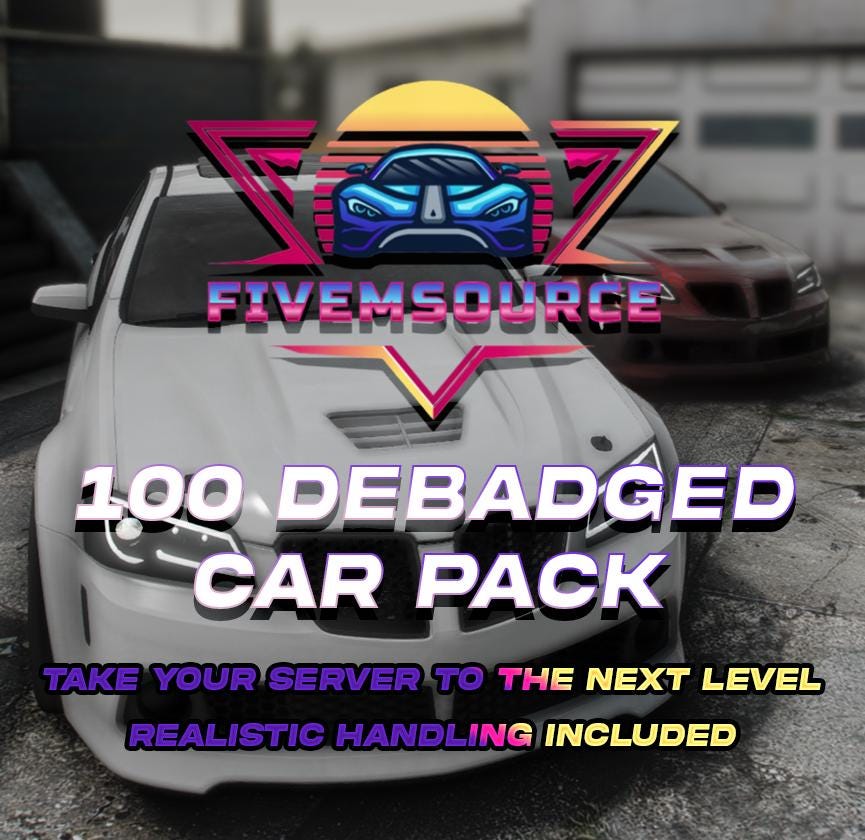 GTA V: 100 Debadged Car Pack Fivem Ready High Quality Drag & Drop ...