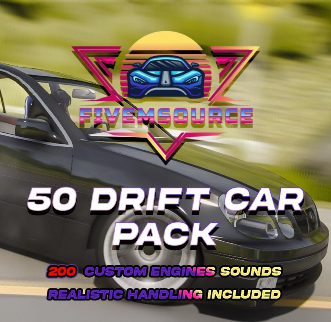 GTA V : pack de 50 voitures Drift | Prêt pour le FiveM | 200 sons de ...