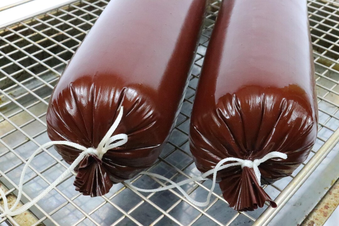 Summer Sausage Casing Fibrous - Holds 3 Lb Add Venison, Beef, Pork (10 ...