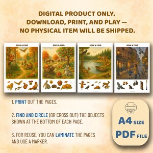 Seek and Find Autumn Printable | Fall Hidden Objects Game for Kids ...