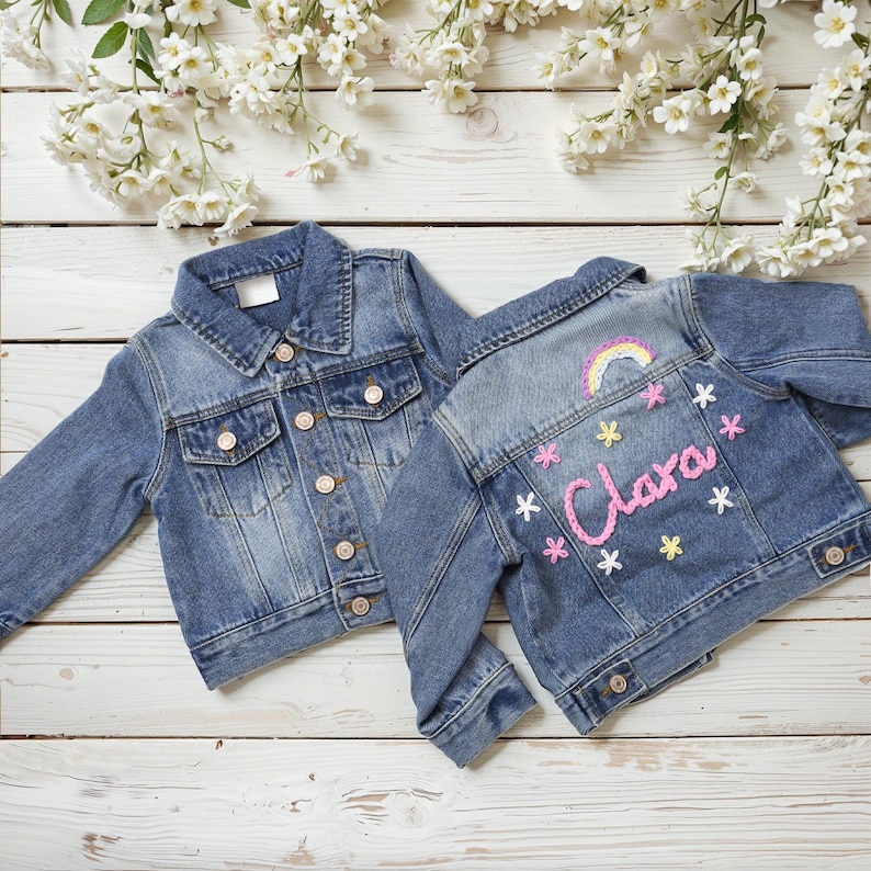Personalized Name Jean Jacket for Babies and Kids,custom Toddlers Name ...
