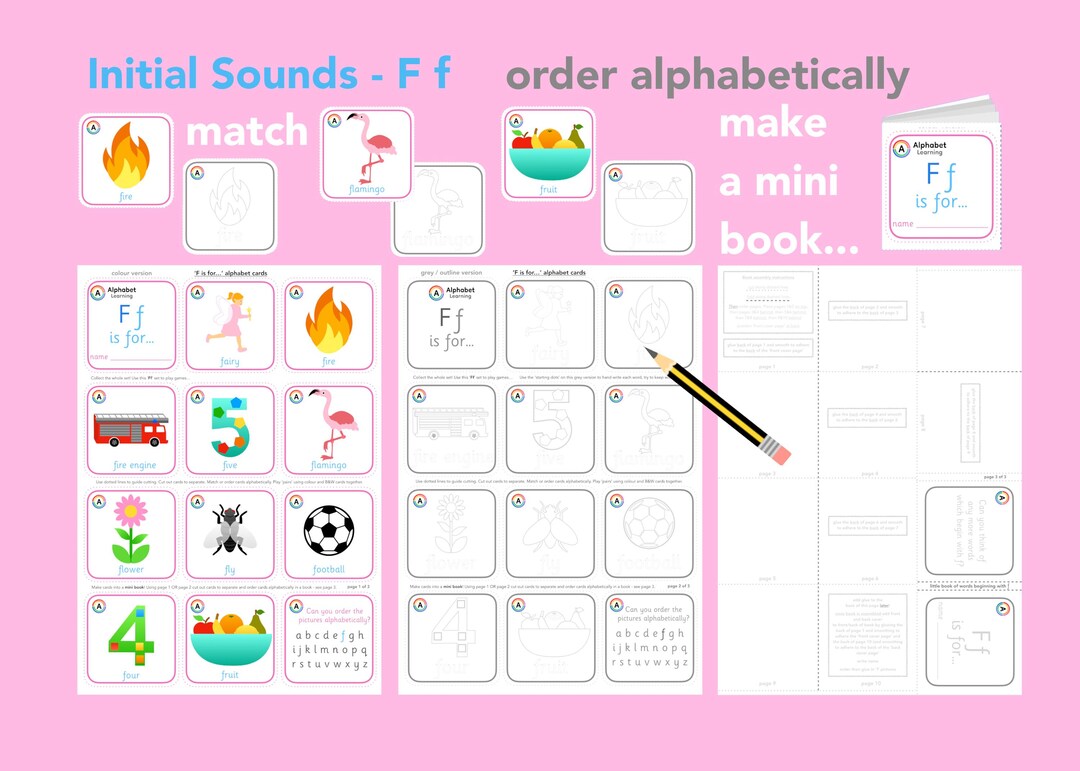 Alphabet Letter Match Cards, Initial Sound Cards, Items Beginning With ...