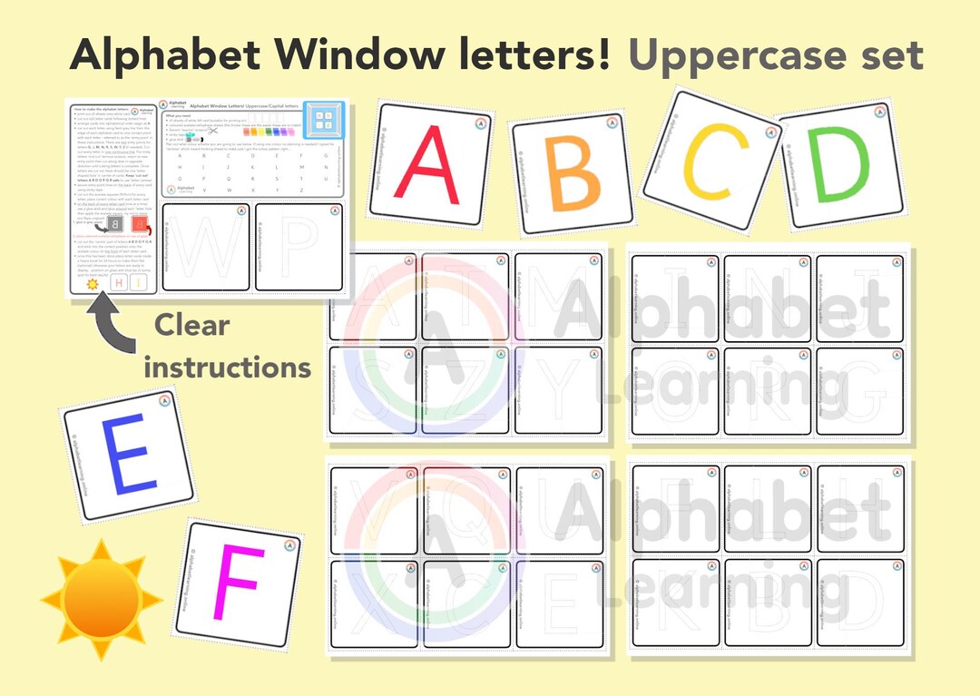 Uppercase Alphabet Letters for Window Display, Window Alphabet Letters ...