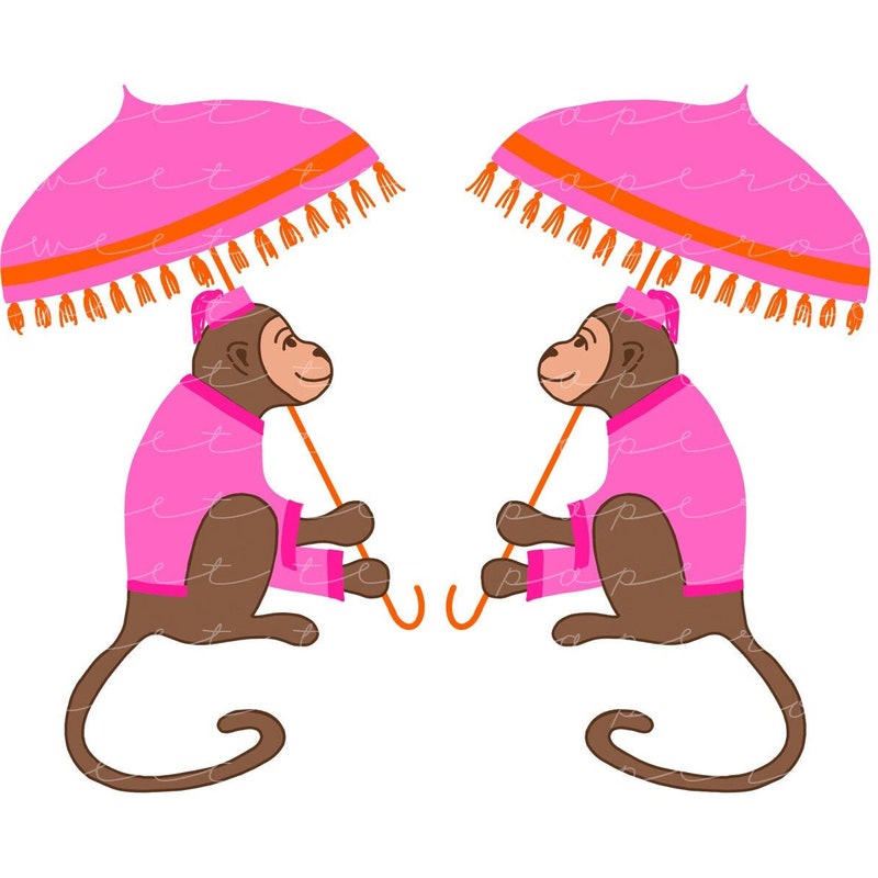 Monkey Clip Art - Etsy