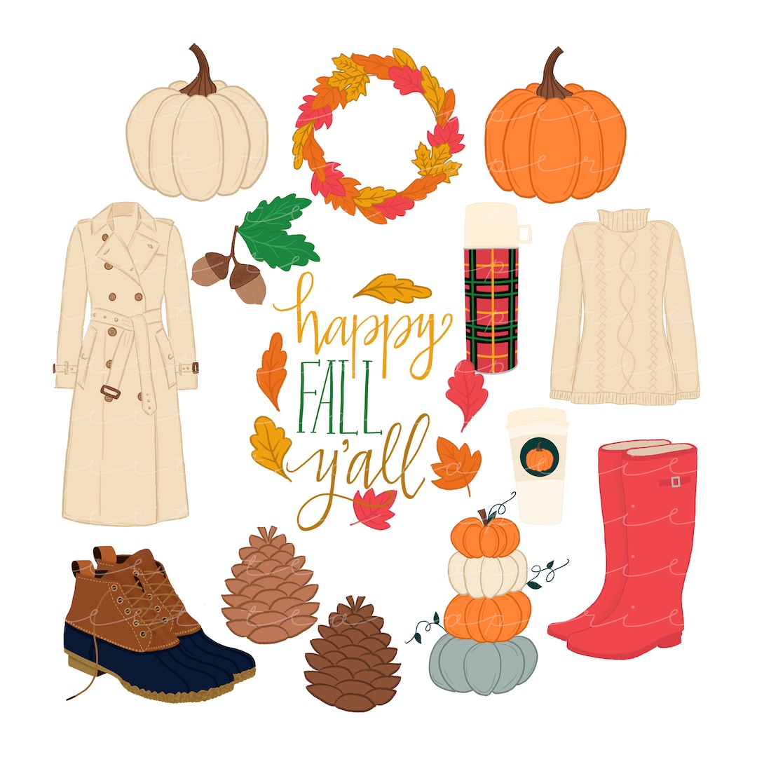 Fall Clip Art (instant Download) - Etsy