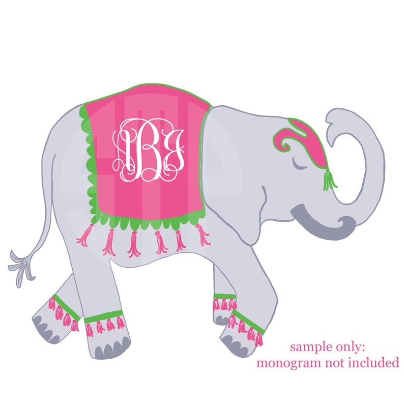 Elephant V.1 Clip Art instant Download Preppy Clip Art - Etsy