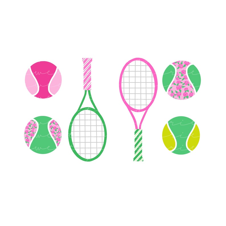New Tennis Clip Art instant Download - Etsy