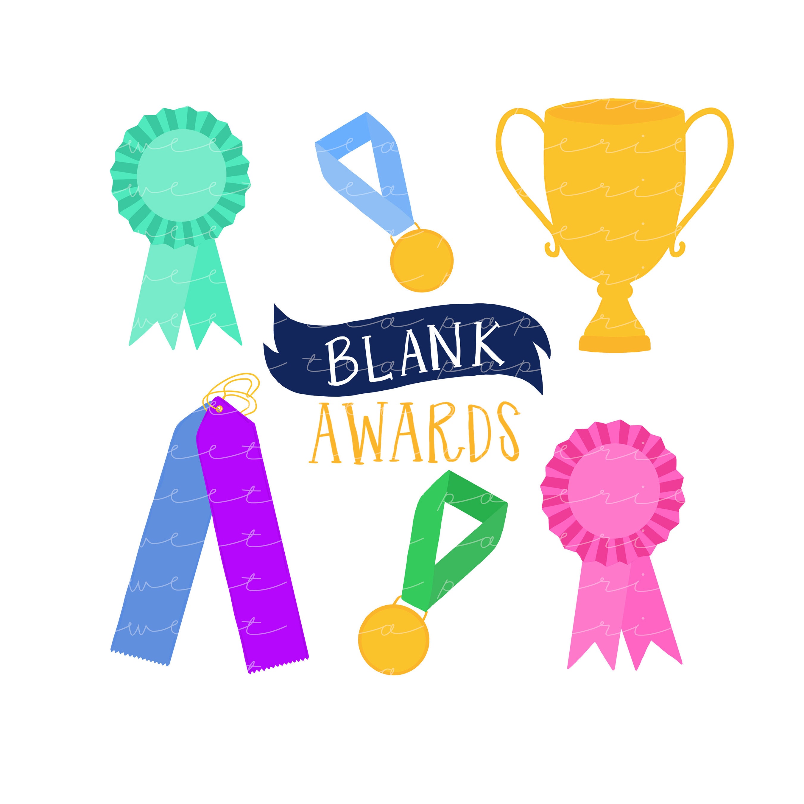 New Blank Awards Clip Art instant Download (Instant Download) - Etsy