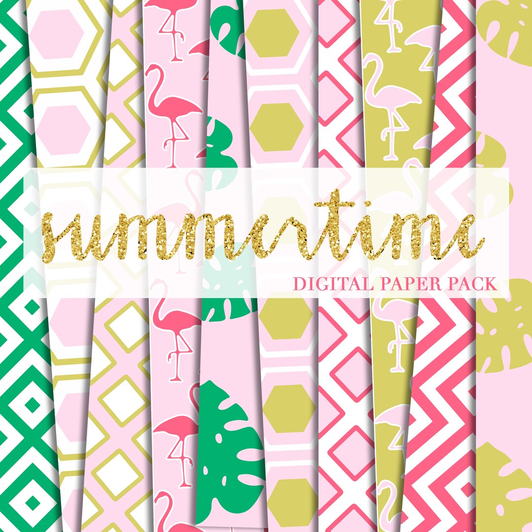 Summertime Digital Paper Pack (instant Download) - Etsy