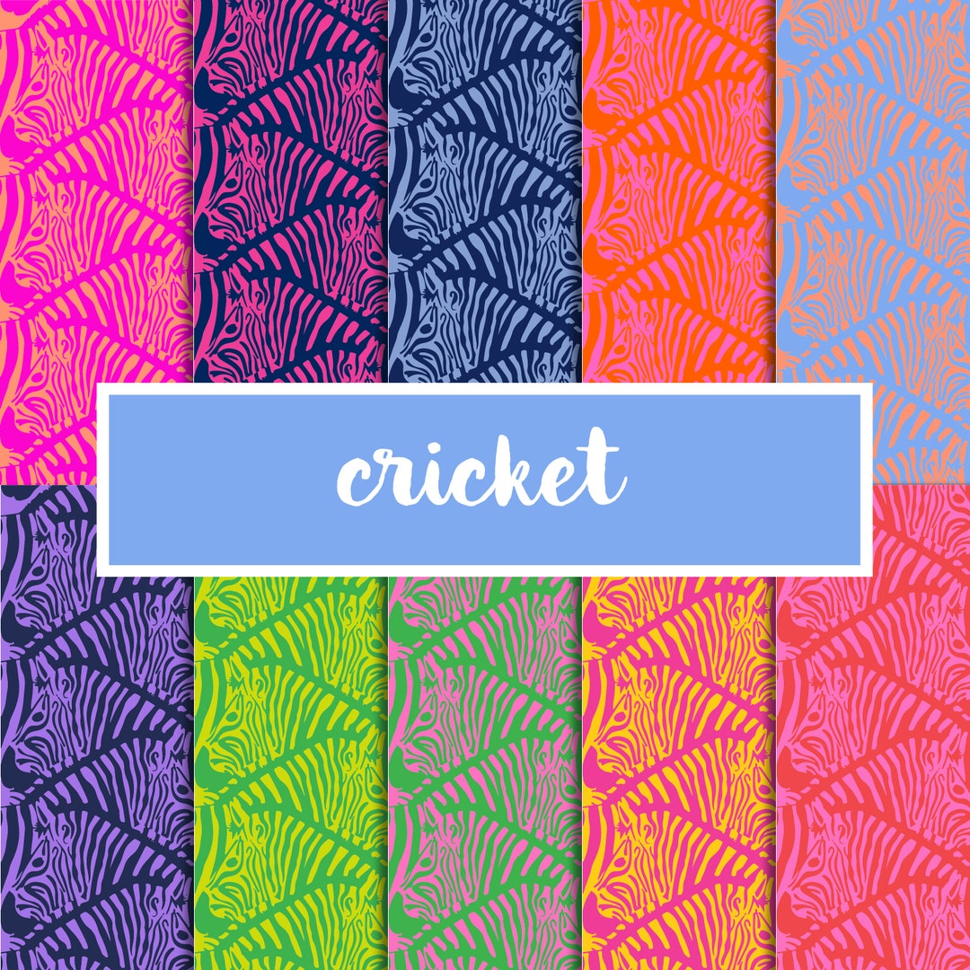 Cricket Digital Paper Pack (instant Download) Zebra, Chinoiserie ...