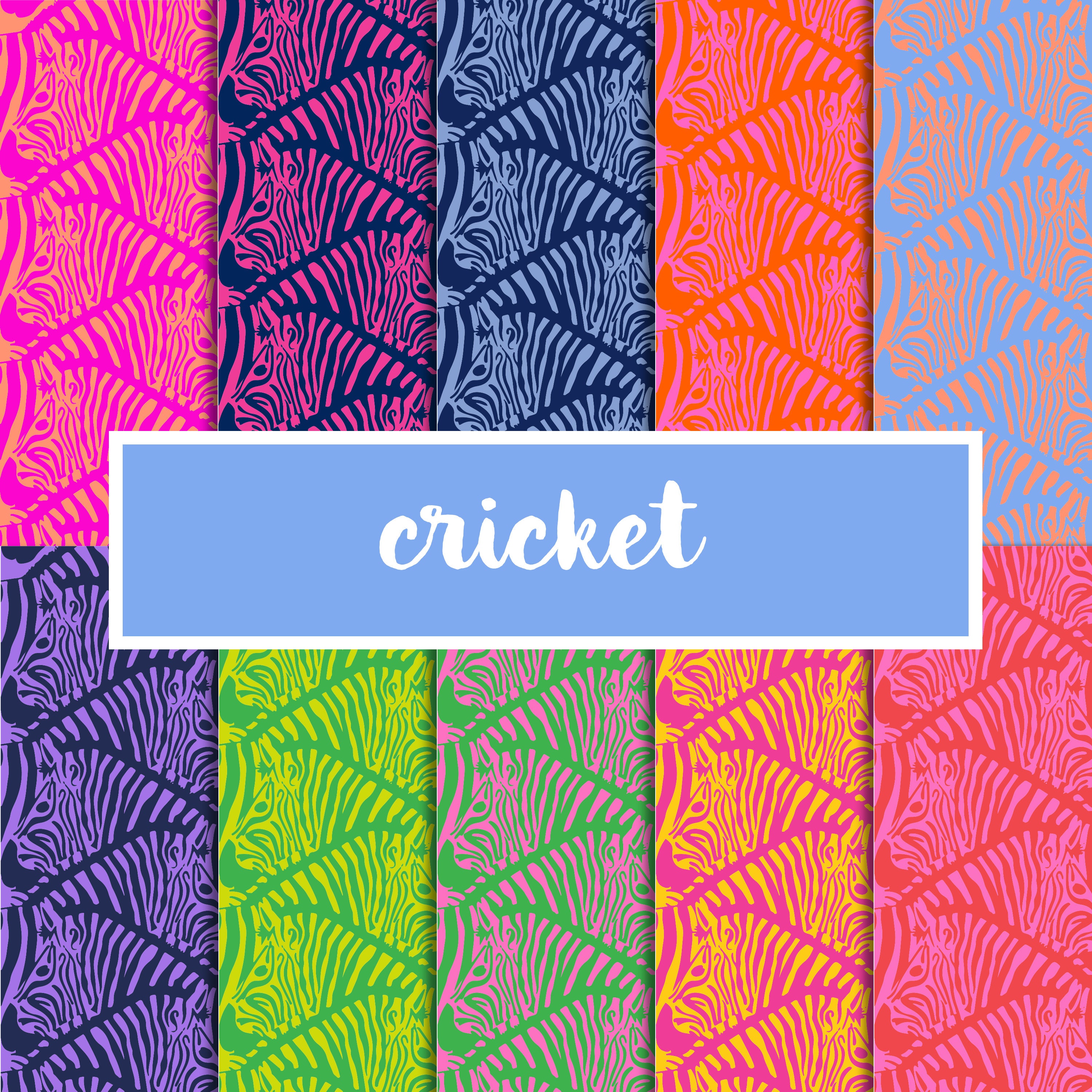 Cricket Digital Paper Pack (instant Download) Zebra, Chinoiserie ...