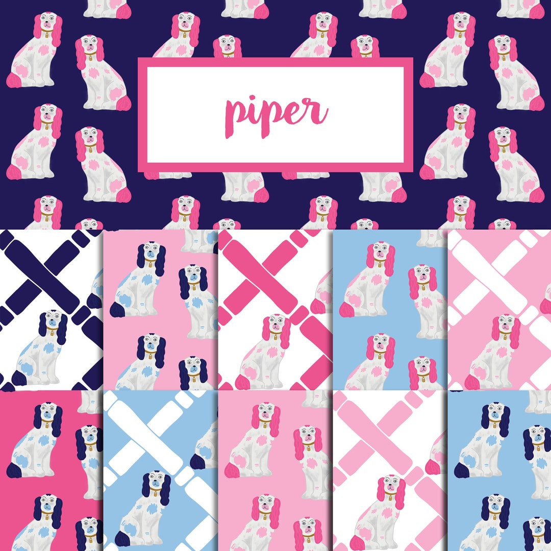 Piper Digital Paper Pack (instant Download) Staffordshire Spaniel, Dog ...