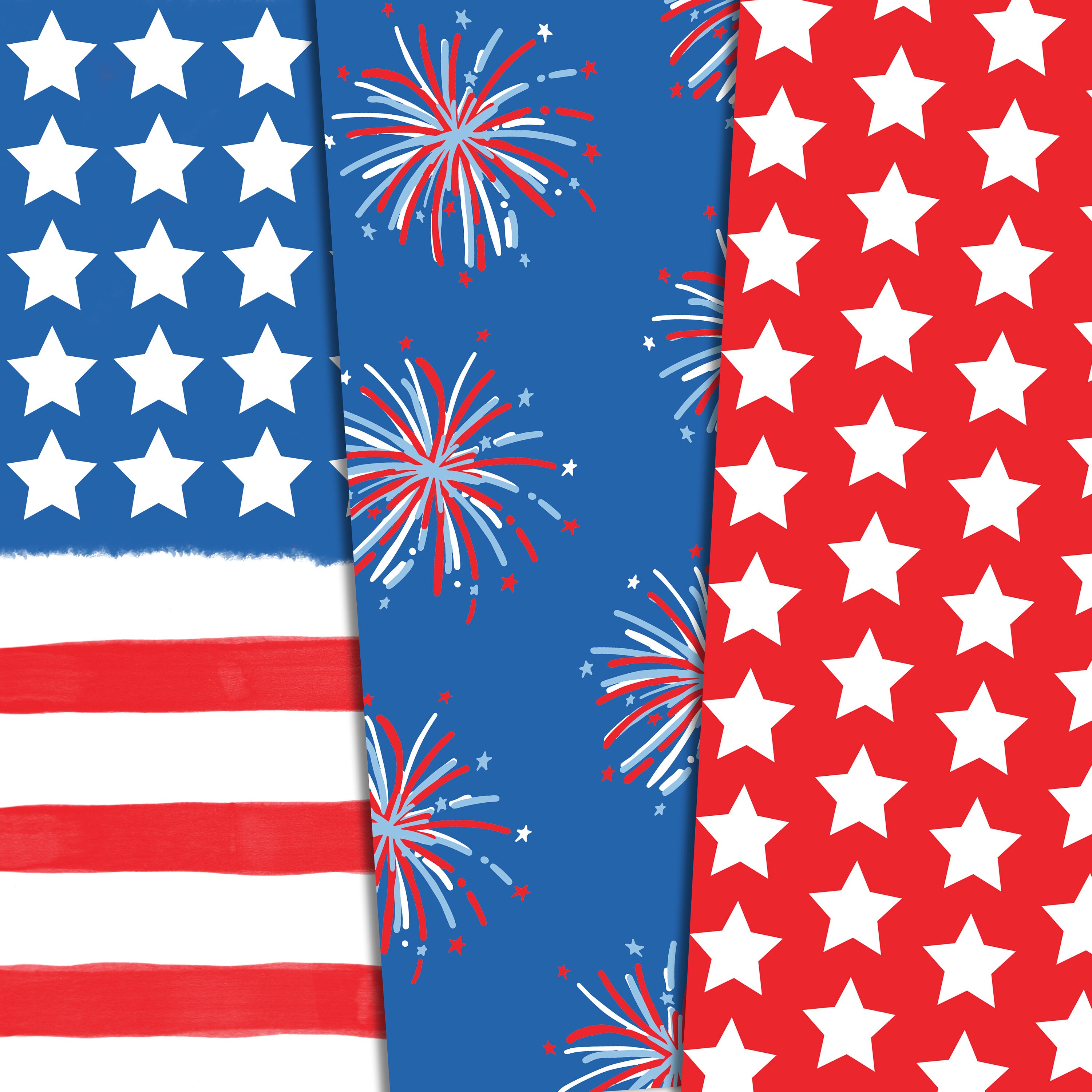 Stars and Stripes Digital Paper Pack instant Download - Etsy