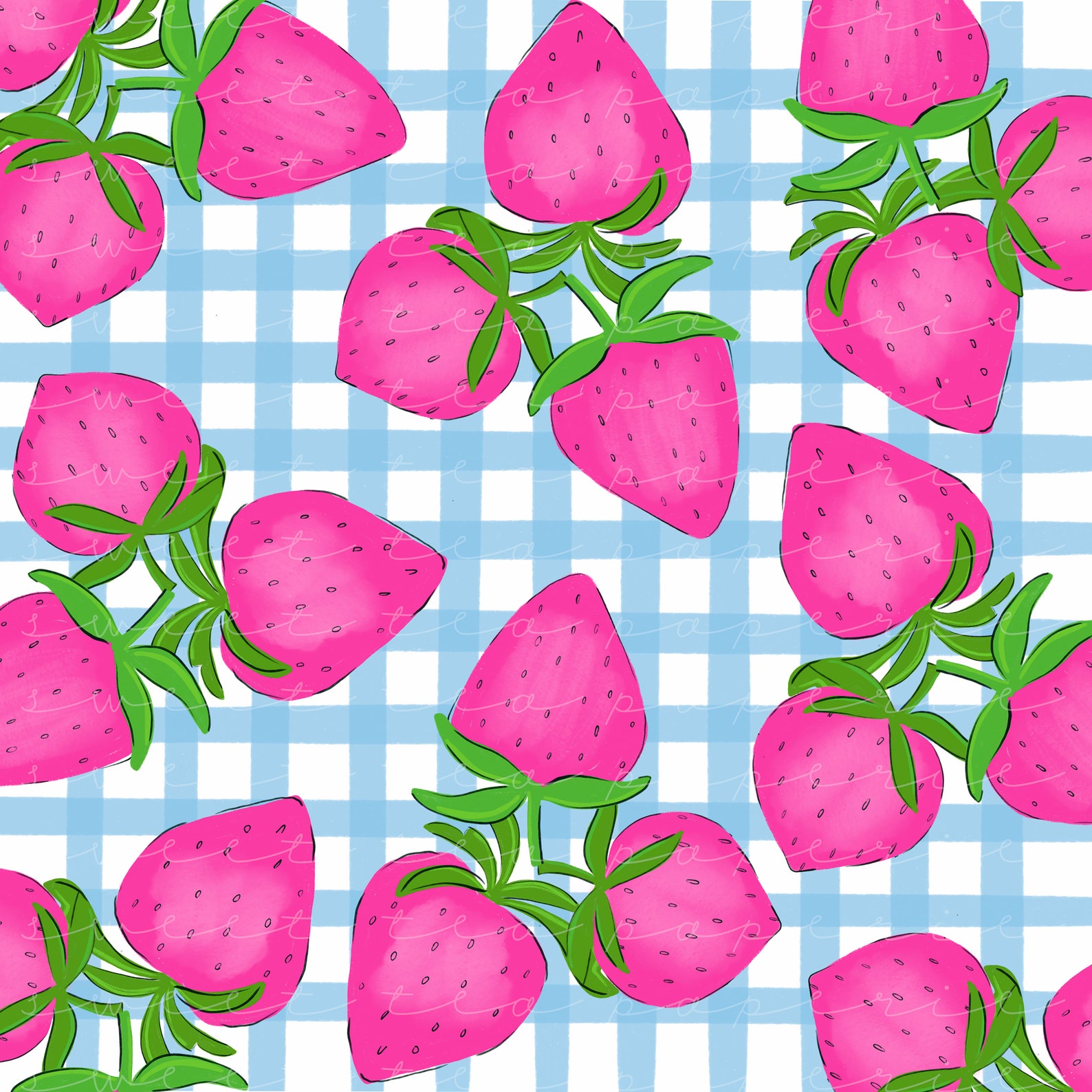 Strawberry Shortcake Digital Paper Pack instant Download Strawberry ...