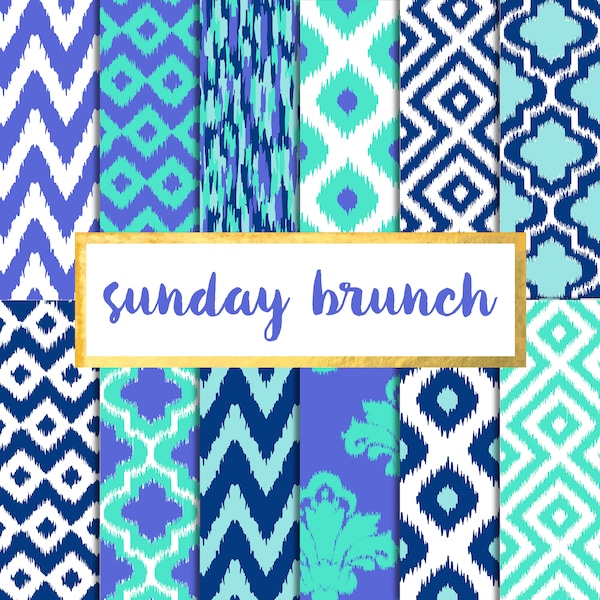 Ikat Digital Paper - Etsy