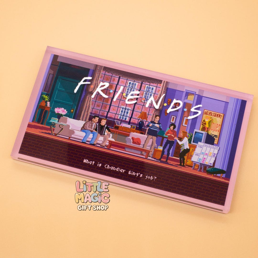 Friends Pixel Art Acrylic Magnet Funny 8-bit Fridge Decor Retro Gaming ...