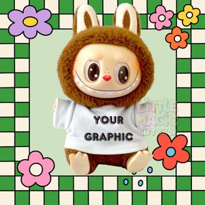 Labubu the Foodie Outfit for 17cm Doll Burger Toast Fried Chicken ...