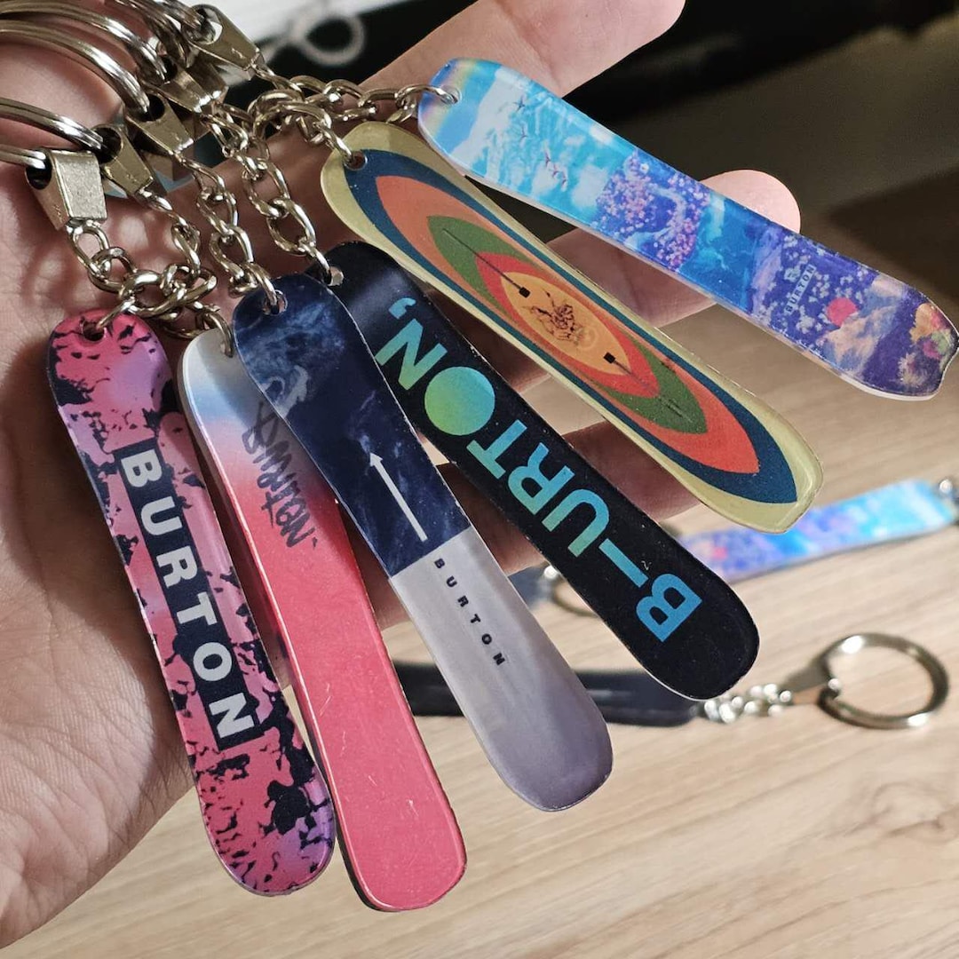 3D Mini Snowboard Keychain Acrylic Burton Nitro Inspired Collectible ...