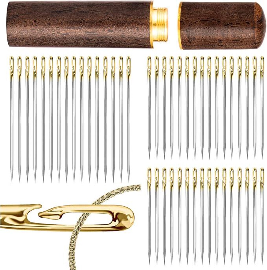 48PCS Self Threading Sewing Needles, Embroidery Needles for Hand Sewing ...