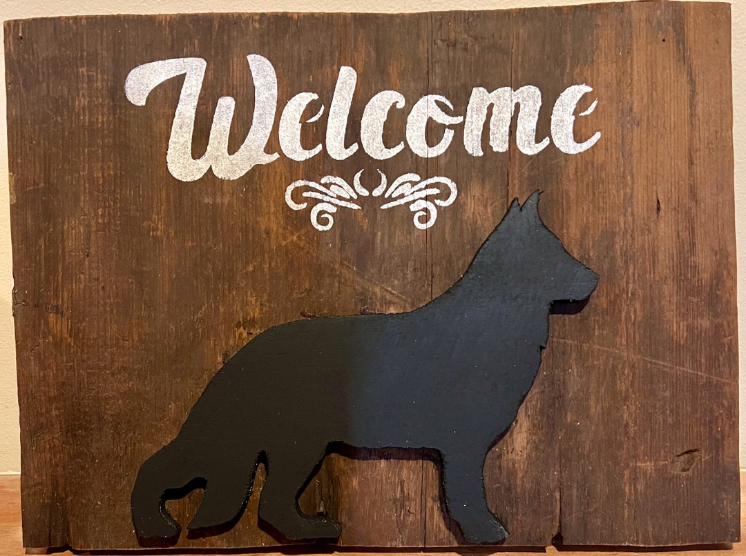 German Shepherd Welcome Sign, Welcome Sign, German Shepherd Decor ...