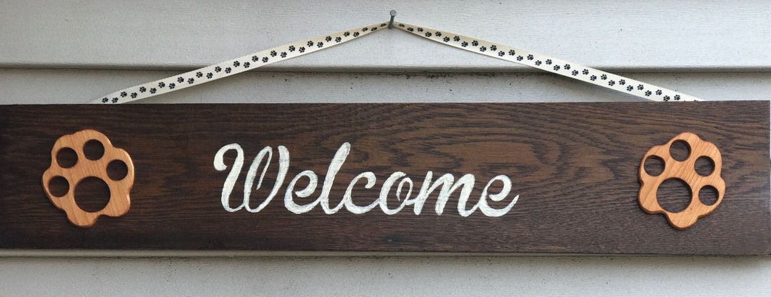 Dog Welcome Sign, Dog Gifts, Welcome Sign, Veterinarian Gift, Groomer ...