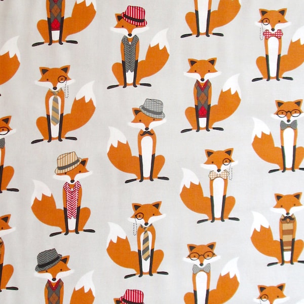 Fox Print Fabric - Etsy