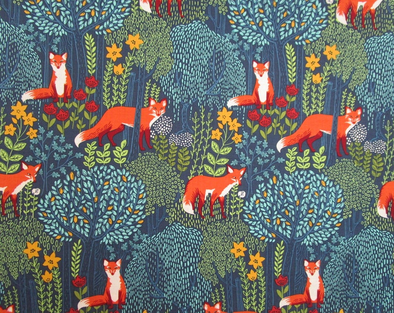 Fox fabric - Etsy