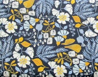 Blue Yellow Fabric | Etsy