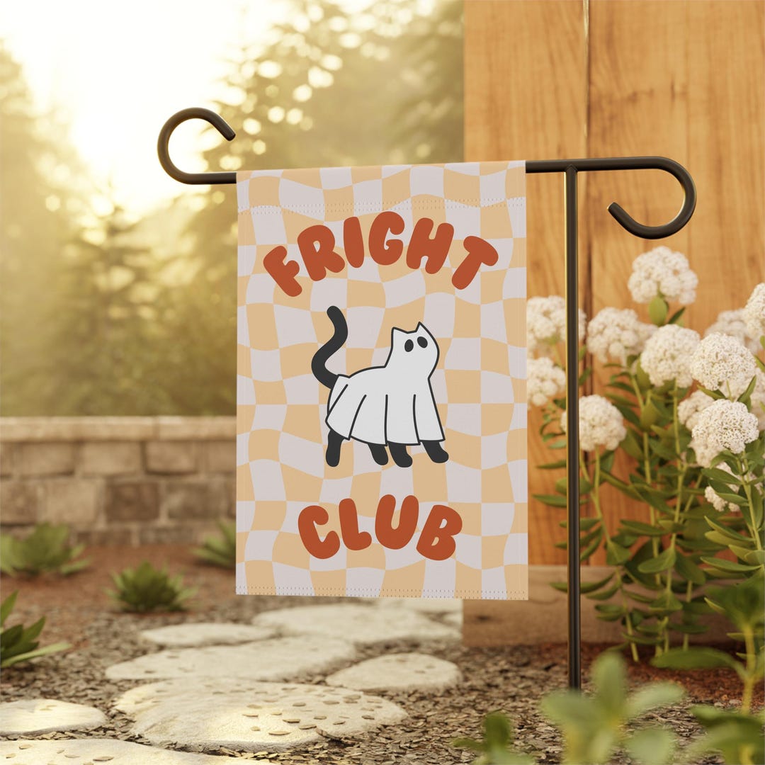 Halloween Cat Ghost Cute Flag Front Back Yard Garden & House Banner - Etsy
