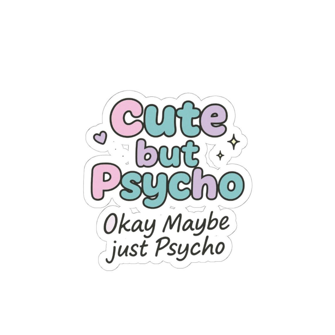 Kiss-cut Stickers - Cute but Psycho Stickers, Aesthetic Laptop Decals ...