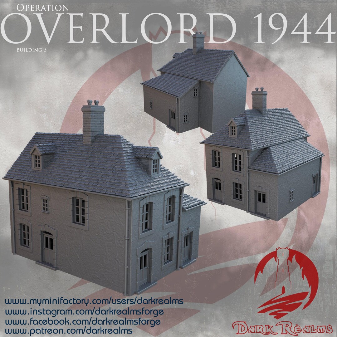 Overlord Building 3 by Darkrealms in 32mm, 28mm, 15mm Scale 3D Printed ...