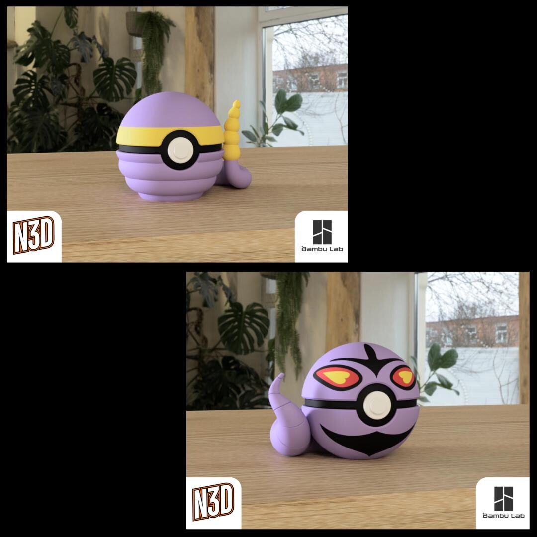 Ekans & Arbok Evolution Line, Character Pokeball Series Designed by N3D ...
