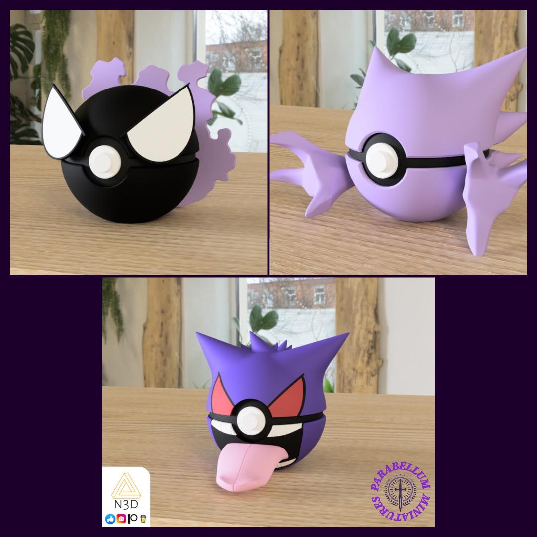 Ghastly, Haunter & Gengar Evolution Line, Character Pokeball Series ...