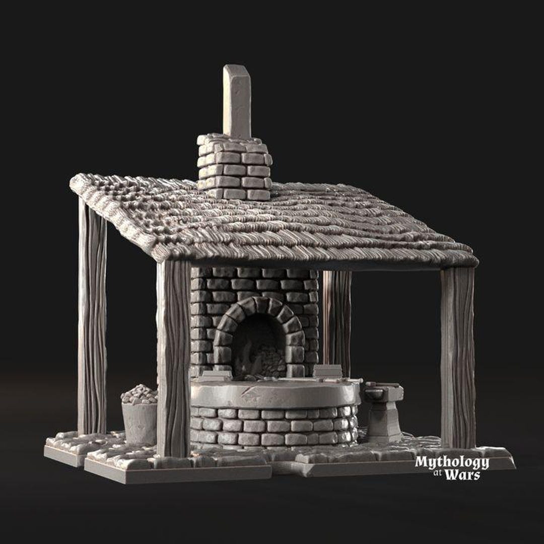 Viking Forge by Davale Games in 32mm, 28mm, 15mm Scale 3D Printed ...