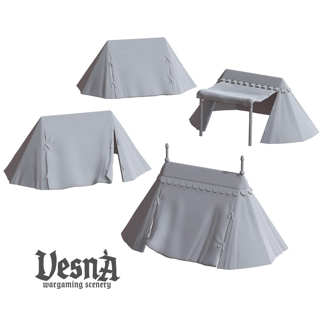 Tentelletes (small Tents) Pack Dnd, Warhammer, Wargaming 32mm, 28mm ...