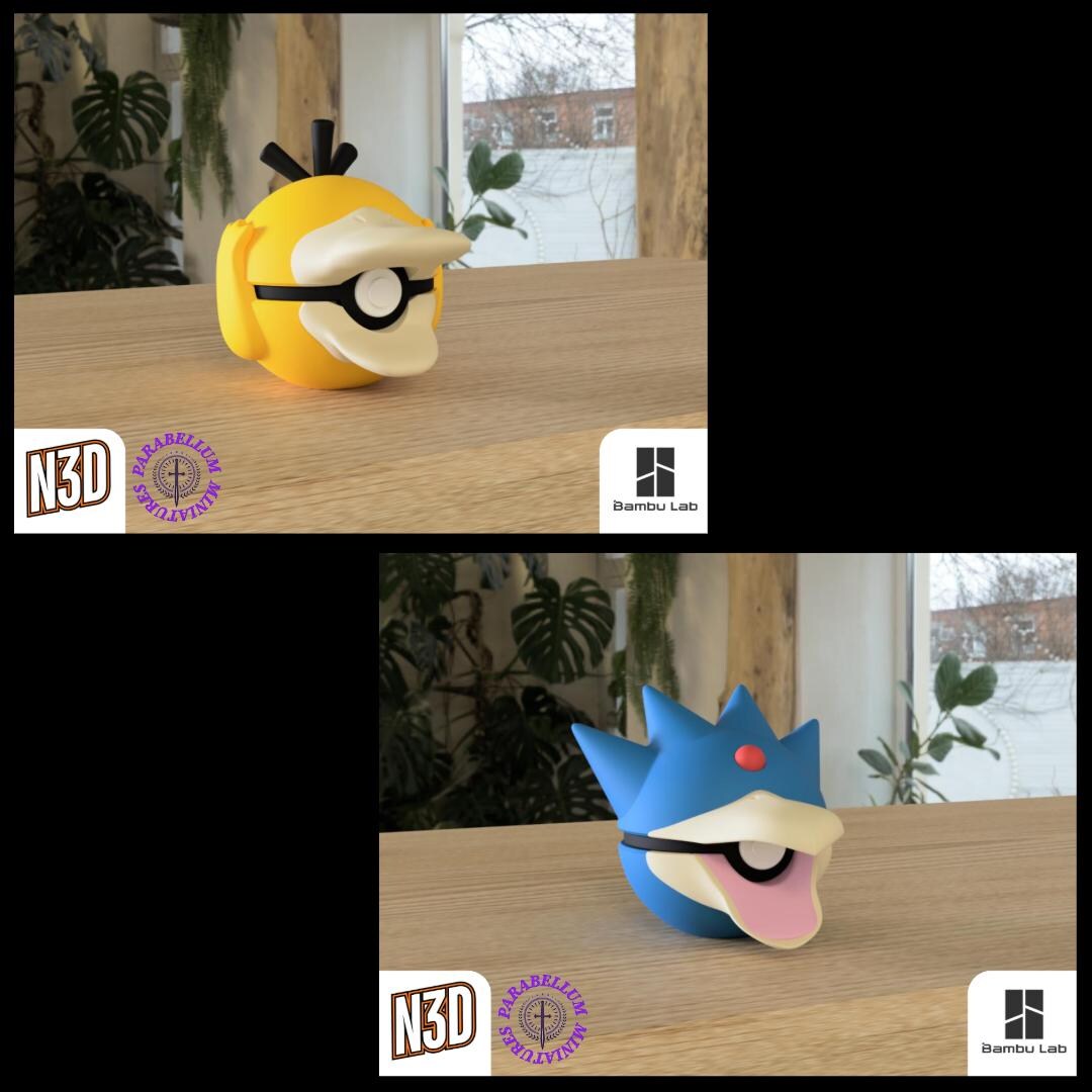 Psyduck and Golduck Evolution Line, Character Pokeball Series Designed ...