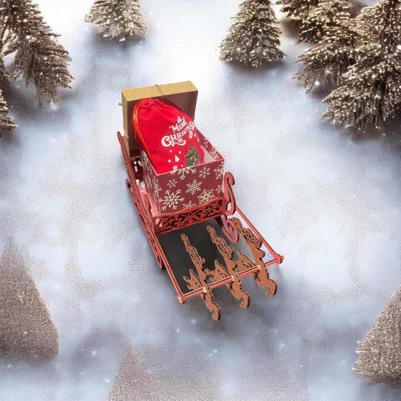 Wooden Christmas Sleigh. - Etsy